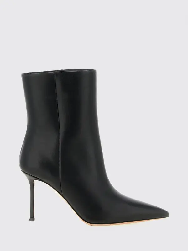 AQUAZZURA Harper Calfskin Leather Ankle Boots With High Stiletto Heel
