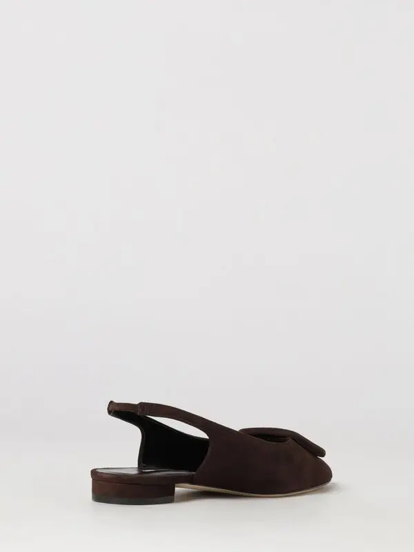 Manolo Blahnik Maylura Suede Slingback Ballet Flats With Buckle