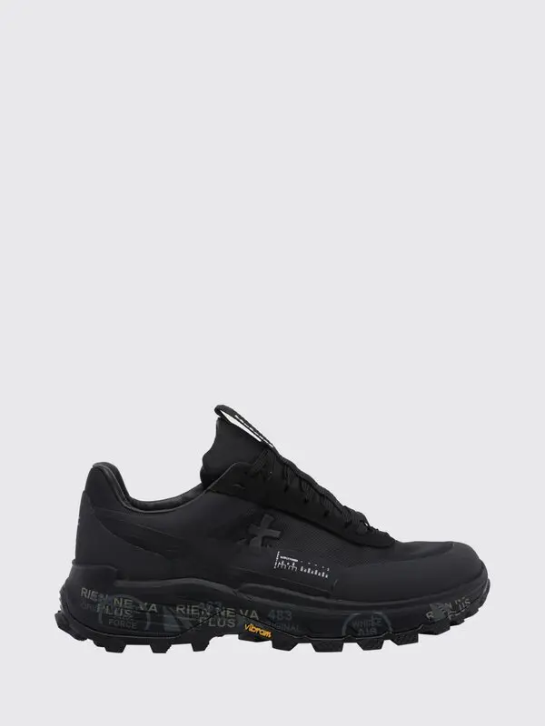 Premiata Devin Technical Fabric Sneakers With Serrated Vibram Sole - Black