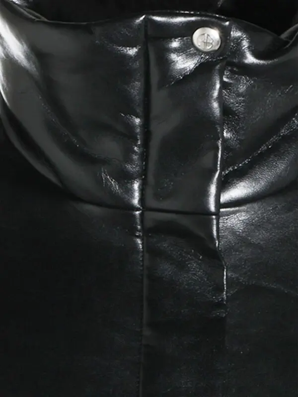 ANINE BING Cyrus Regenerated Leather Bomber Jacket With A Relaxed Fit
