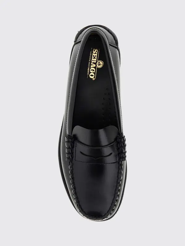 SEBAGO Dan Brushed Leather Penny Loafers - Black