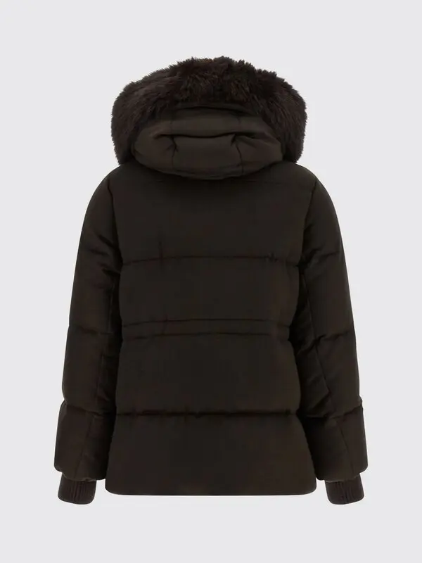 MOORER Attica Short Quilted Down Jacket With Hood And Fur Collar