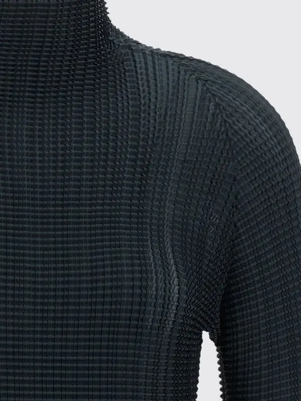 Issey Miyake Long-sleeved Polyester Crêpe Turtleneck - Blue