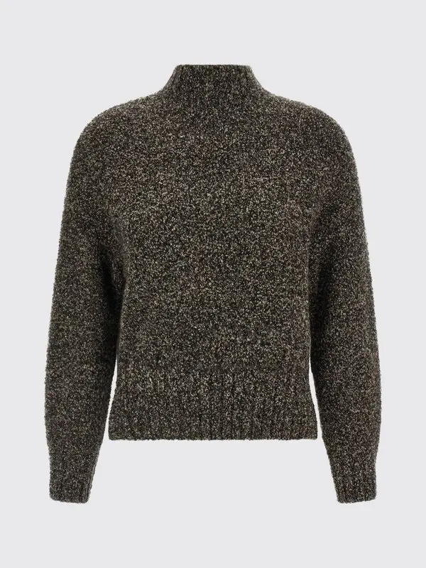 Agnona High-neck Ribbed-trim Sweater In Cashmere, Silk And Wool Blend