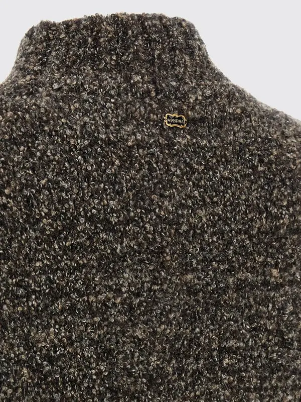 Agnona High-neck Ribbed-trim Sweater In Cashmere, Silk And Wool Blend