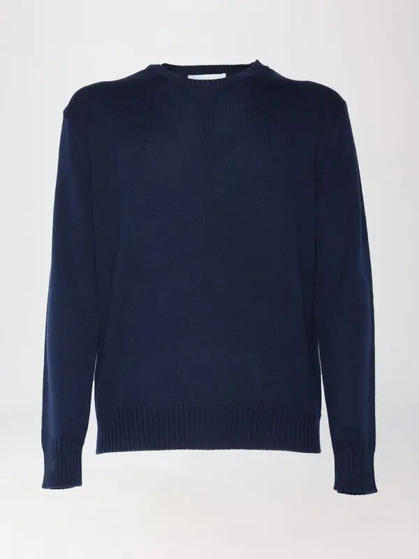 BALLANTYNE Crew-neck Merino Wool Sweater With Ribbed Trims