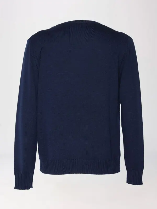 BALLANTYNE Crew-neck Merino Wool Sweater With Ribbed Trims