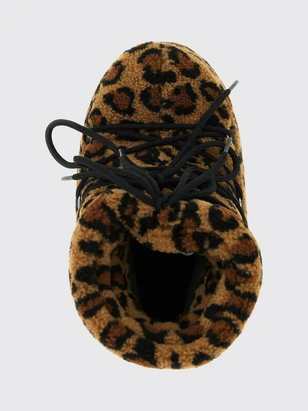 Moon Boot Low-cut Animalier Print Snow Boots With Non-slip Sole