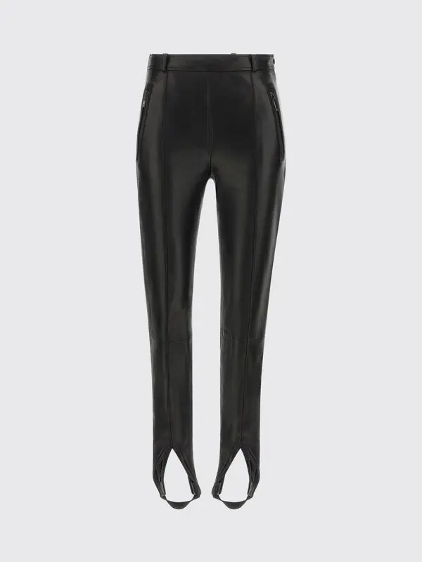 Balmain Mid-rise Smooth Lambskin Leather Skinny Pants