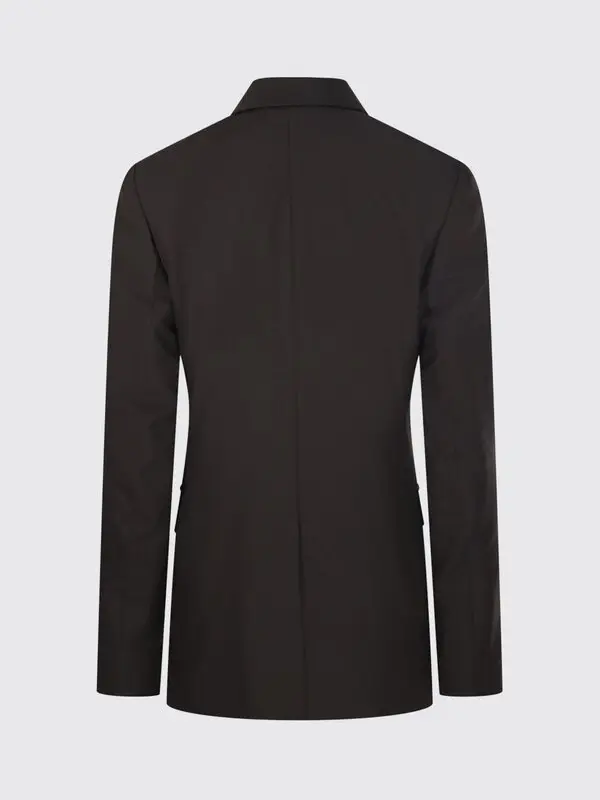 LEMAIRE Cropped Double-breasted Wool-blend Blazer With Classic Lapels