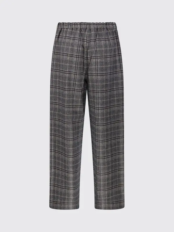 Max Mara Prince Of Wales Virgin Wool Wide-leg Pants
