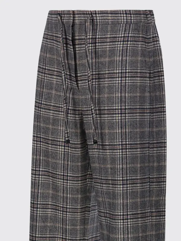 Max Mara Prince Of Wales Virgin Wool Wide-leg Pants