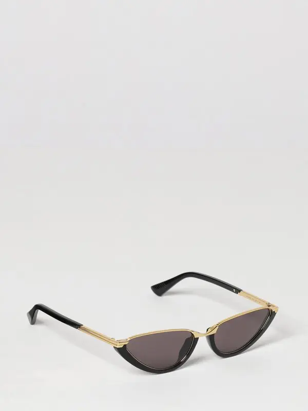 Bottega Veneta Bi Cat-eye Sunglasses In Recycled Acetate And Metal - Black