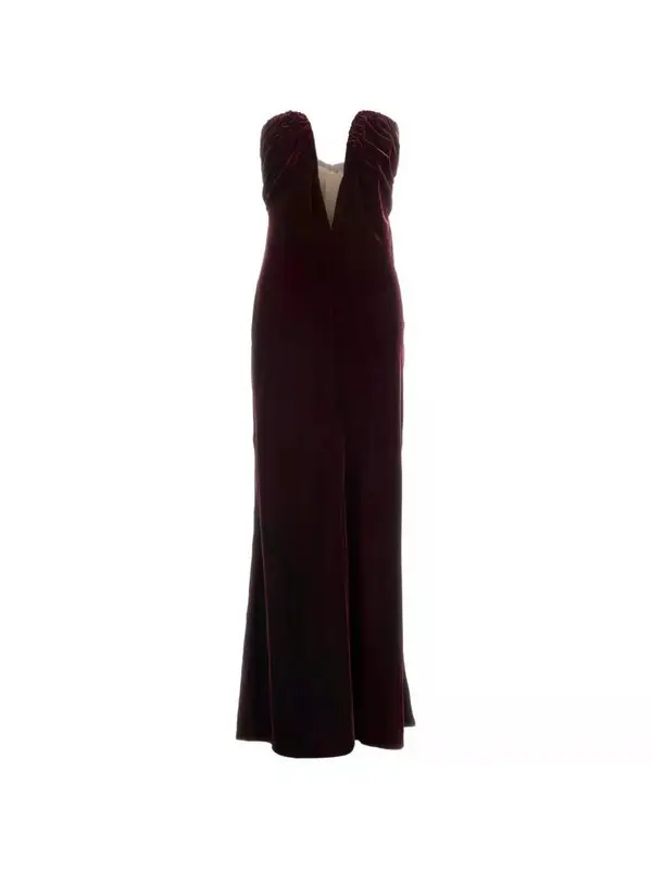 Giorgio Armani Strapless Velvet Gown