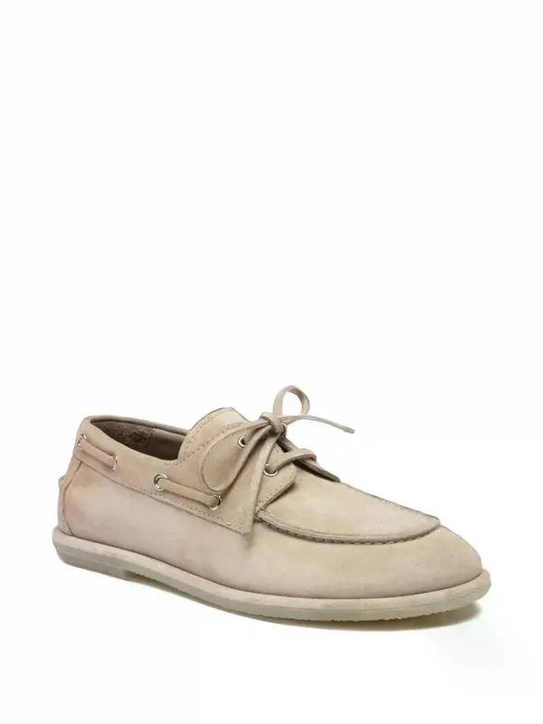 Officine Creative Love 101 Lace-up Suede Loafers - Neutrals