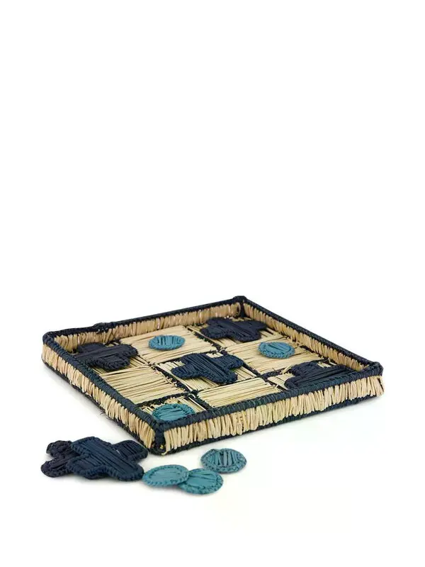 Coro Cora Tic Tac Toe Woven Board Game - Neutrals