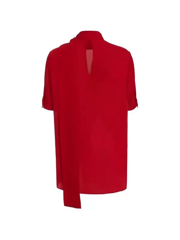 Valentino Garavani Bow-detail Silk-georgette Blouse