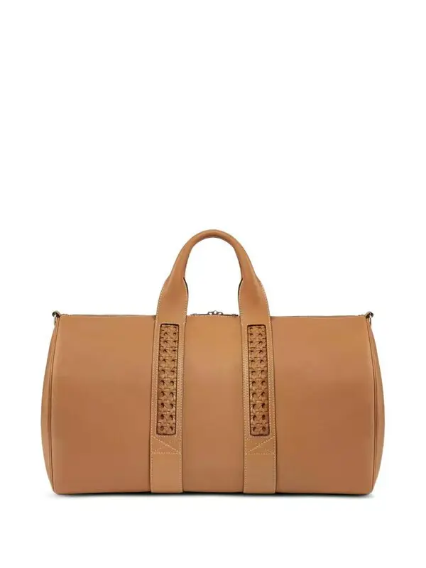 AVITEUR Woven-detail Leather Duffle Bag