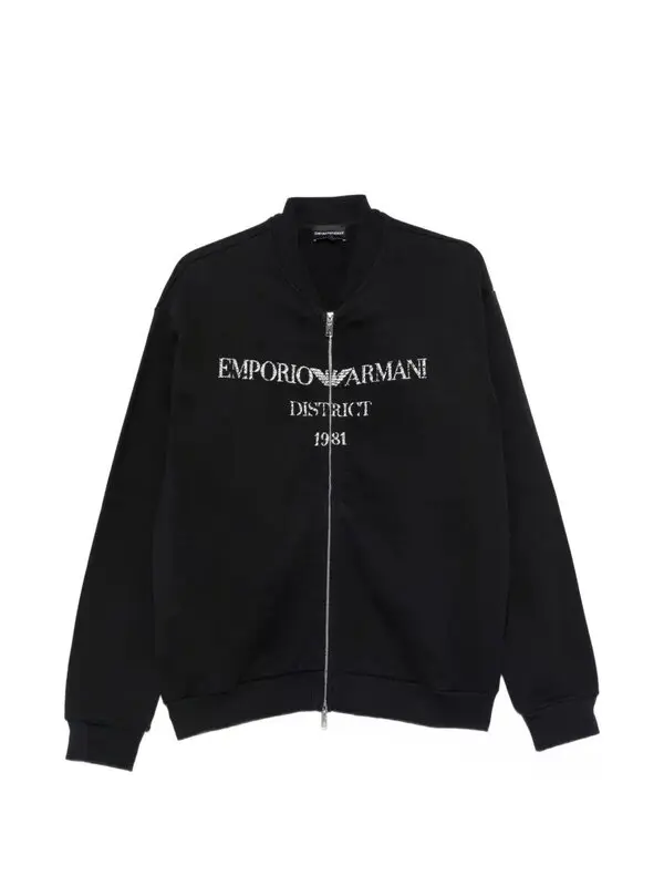 Emporio Armani Logo-print Zip-fastening Sweatshirt