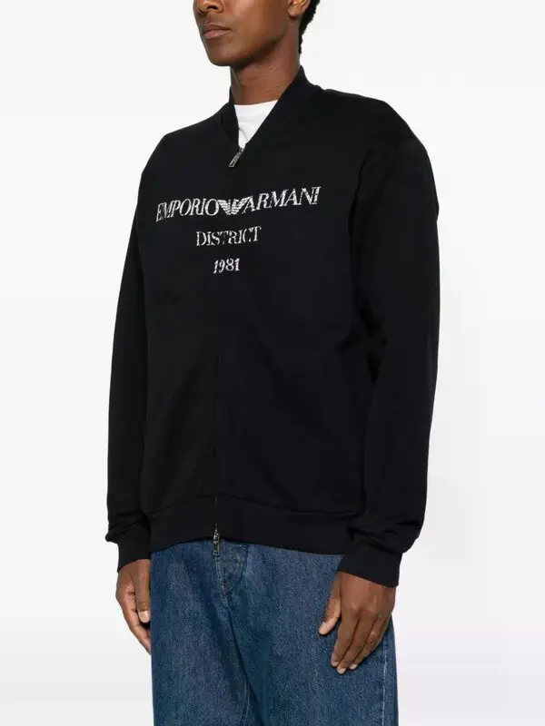 Emporio Armani Logo-print Zip-fastening Sweatshirt