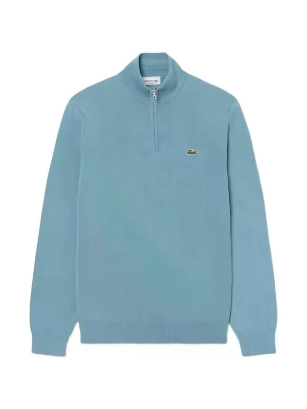 Lacoste Zipped High-neck Cotton Sweater
