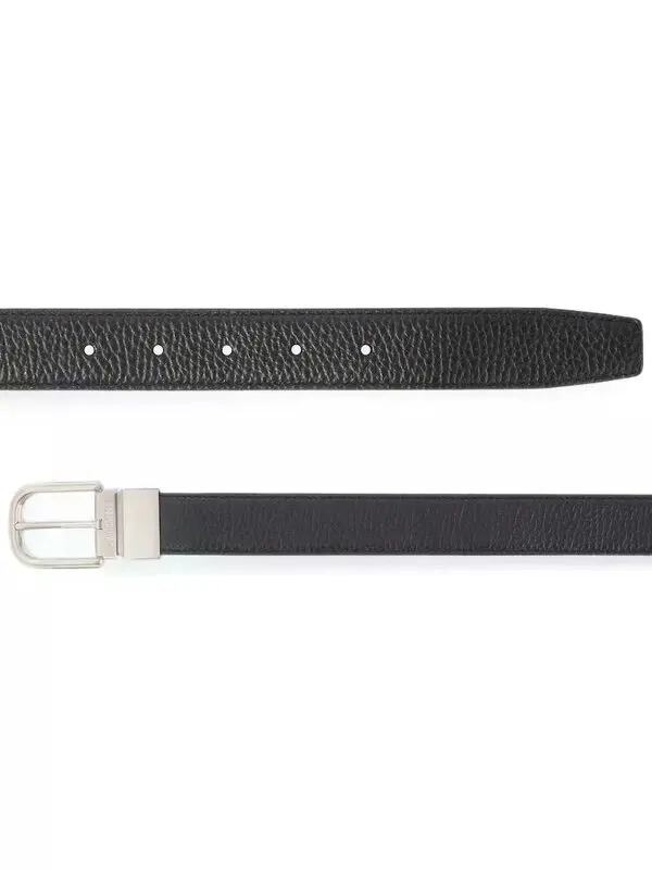 LARDINI Grained-leather Belt