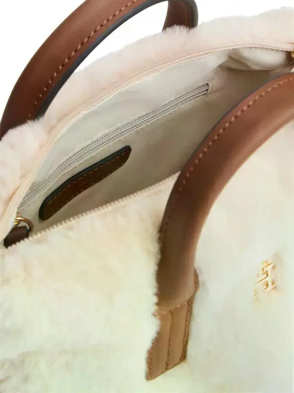 Tommy Hilfiger Faux-fur Logo-plaque Tote Bag - Neutrals