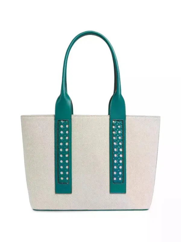 AVITEUR Cannage-weave Canvas Tote Bag
