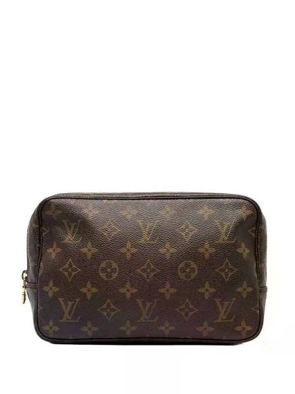 LOUIS VUITTON 1987 Monogram Trousse Toilette 23 Clutch Bag - Brown