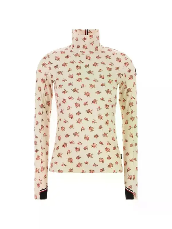 Moncler Floral-print High-neck Top