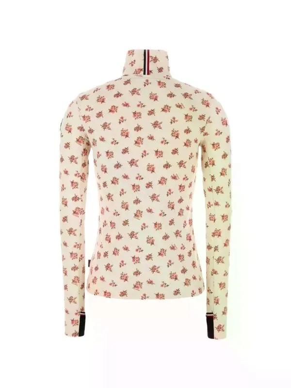 Moncler Floral-print High-neck Top