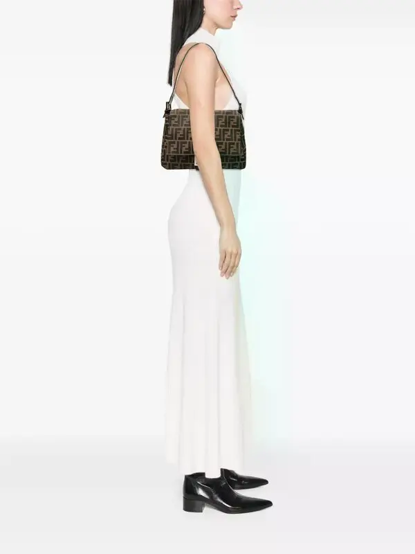 Fendi 2000-2010 Zucca Canvas Mamma Forever Shoulder Bag