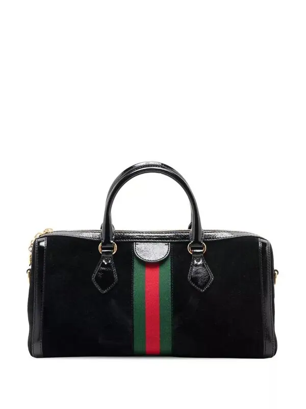 Gucci 2016-2026 Medium Suede Web Ophidia Top Handle Bag Satchel