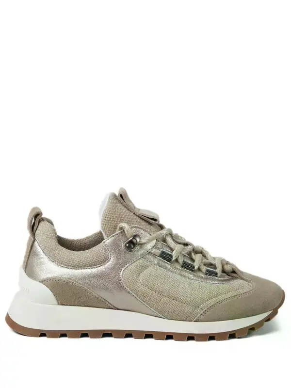 Brunello Cucinelli Panelled Lace-up Sneakers