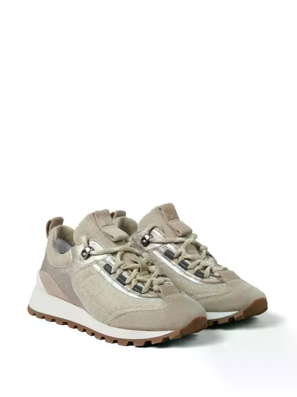 Brunello Cucinelli Panelled Lace-up Sneakers
