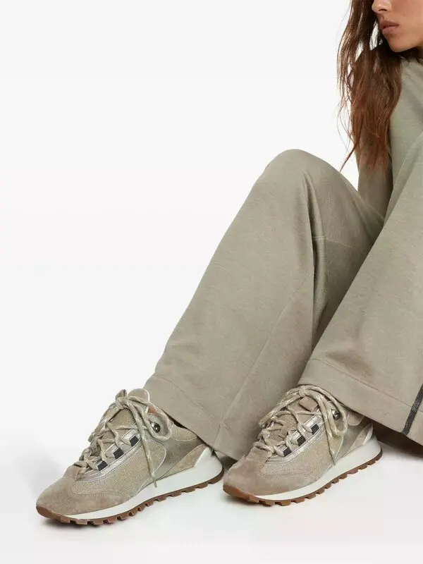 Brunello Cucinelli Panelled Lace-up Sneakers