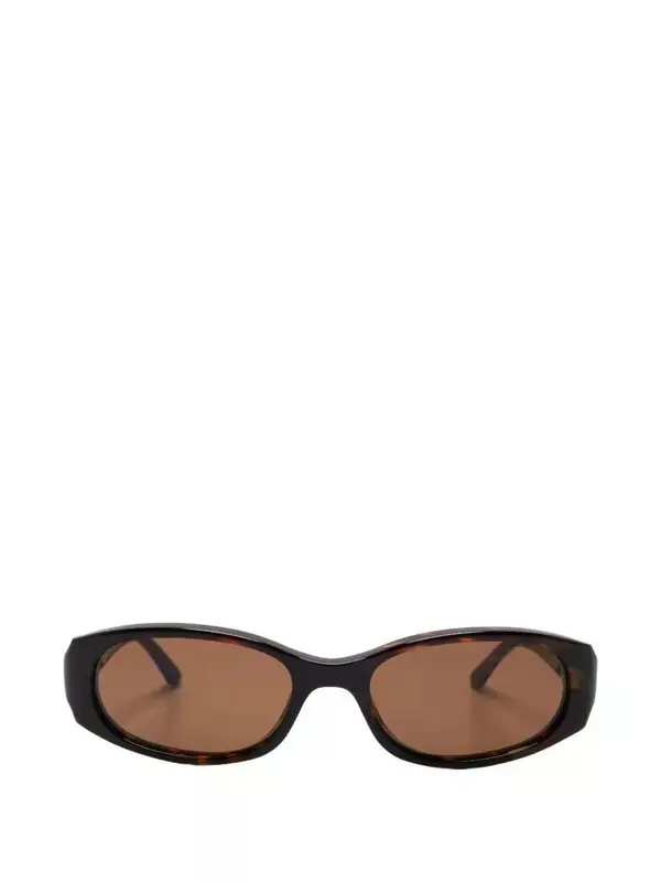 Chimi Note Oval-frame Sunglasses - Brown