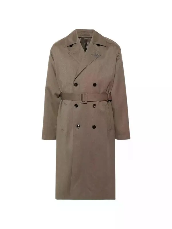 LARDINI Double-breasted Belted Coat