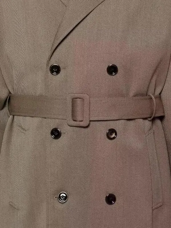 LARDINI Double-breasted Belted Coat