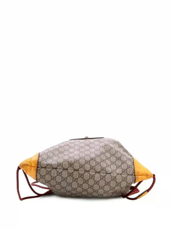 Gucci Neo Vintage Drawstring Gg Coated Canvas Large Backpack