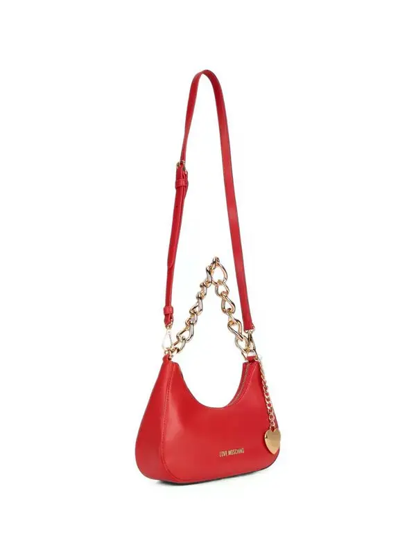 Moschino Chain-link Heart-charm Shoulder Bag