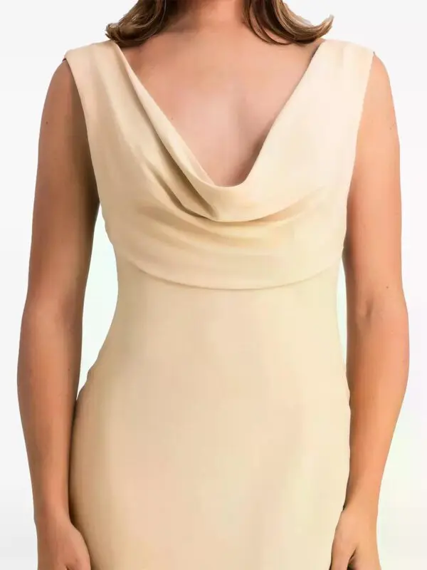 GEMY MAALOUF Cowl-neck Open-back Dress