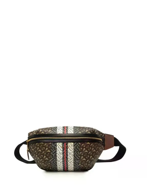 Burberry 2018-2026 Tb Monogram E Canvas Stripe Sonny Belt Bag