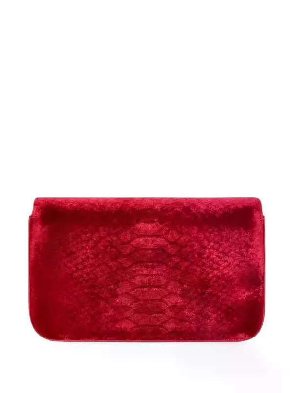 Elisabetta Franchi Croc-effect Velvet Shoulder Bag