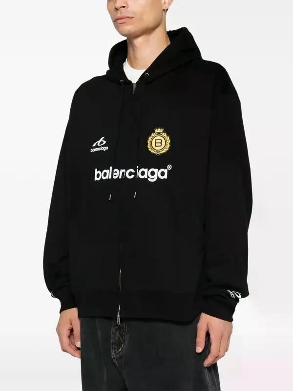 Balenciaga Soccer Logo-print Hoodie