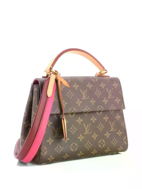 LOUIS VUITTON Cluny Top Handle Bag Monogram Canvas Bb Satchel - Brown