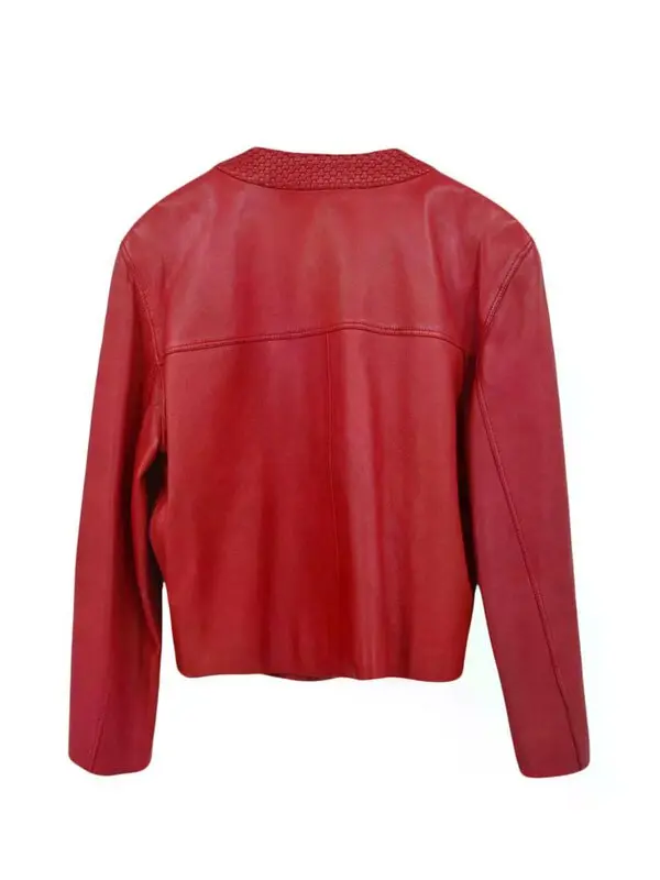 Loewe Woven-trim Leather Jacket