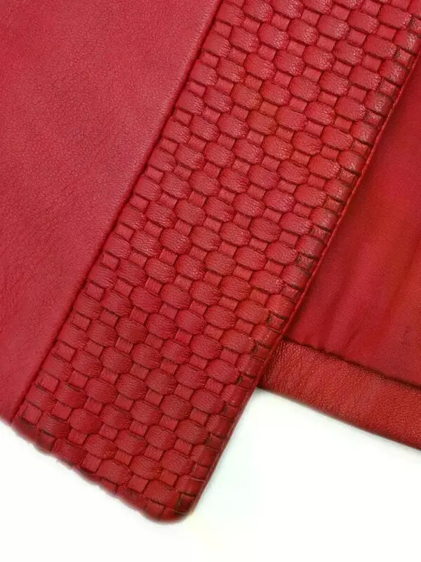 Loewe Woven-trim Leather Jacket