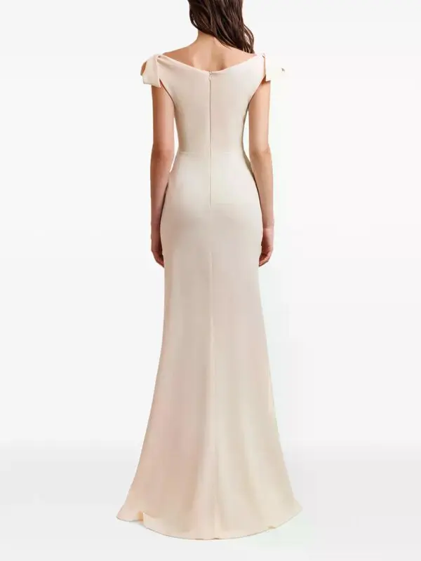 GEMY MAALOUF Draped-detail Side-slit Dress