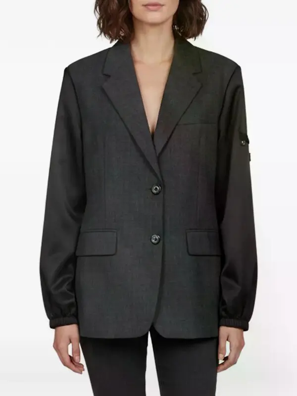 Prada Embellished Triangle Logo Plaque Jacket